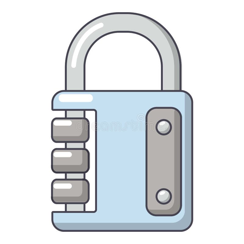 Lock System Icon, Cartoon Style Stock Vector - Illustration of safety ...