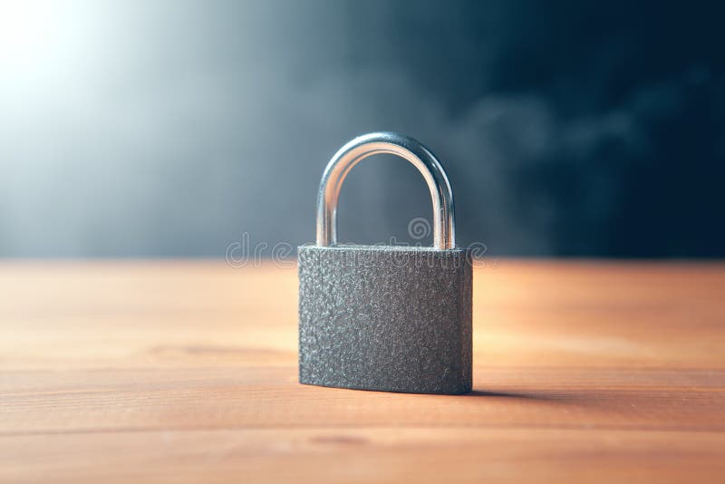 Lock on the table stock image. Image of rust, password - 216708985