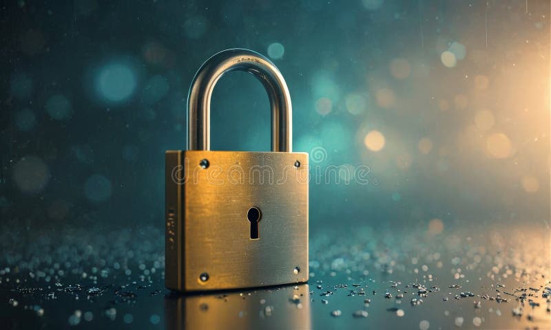 Lock on Table with Water Droplets Stock Illustration - Illustration of ...