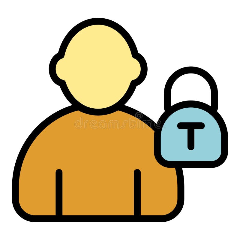 Lock Theft Icon Vector Flat Stock Vector - Illustration of gold ...