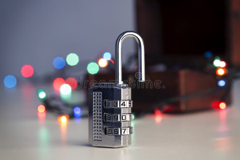 An open password lock stock photo. Image of interlock - 101369358