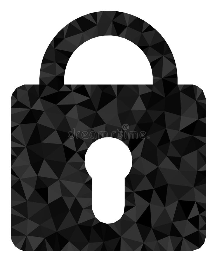 Low Poly Lock on a Chain. B Locking Data Stock Vector - Illustration of ...