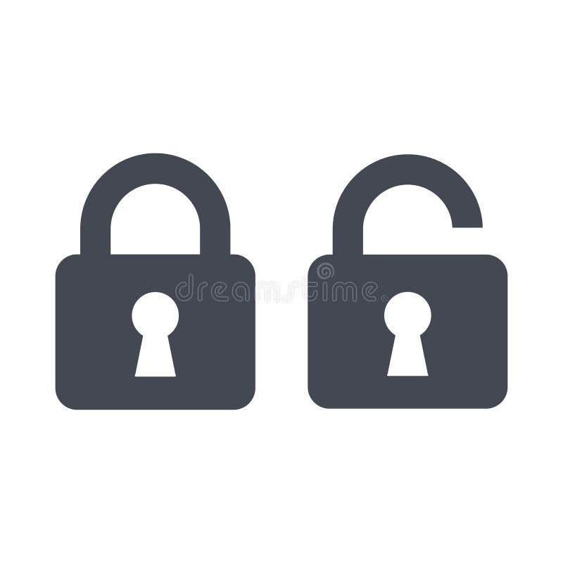 Lock Two Icons: Closed and Open â€“ Vector Stock Vector - Illustration ...