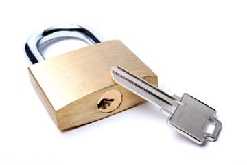 Lock with uncut key stock image. Image of confused, chance - 266261