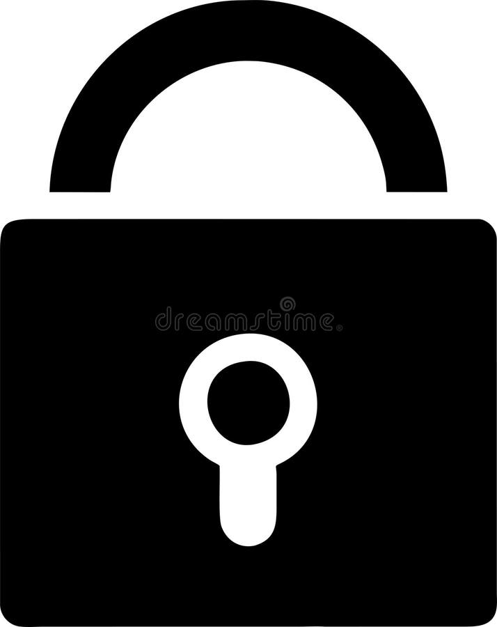 Lock Unlock Icon Design Black and White Stock Vector - Illustration of ...