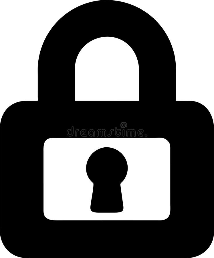 Lock Unlock Icon Design Black and White Stock Vector - Illustration of ...
