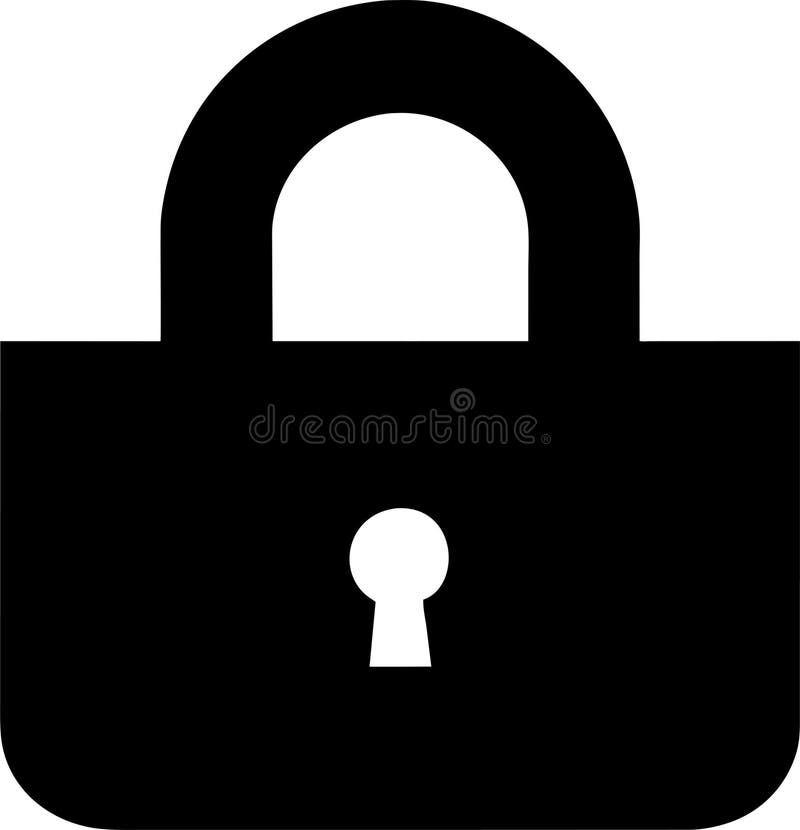 Lock Unlock Icon Design Black and White Stock Vector - Illustration of ...