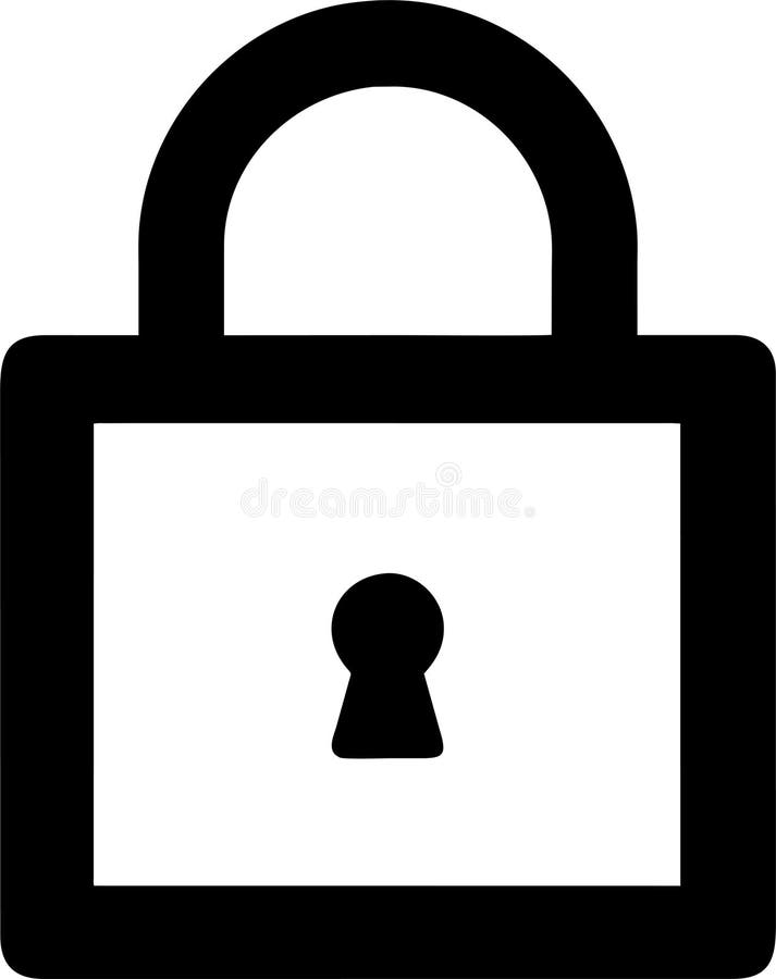 Lock Unlock Icon Design Black and White Stock Vector - Illustration of ...
