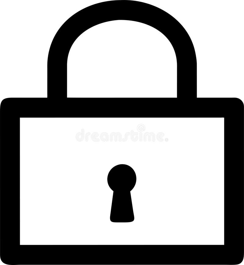 Lock Unlock Icon Design Black and White Stock Vector - Illustration of ...
