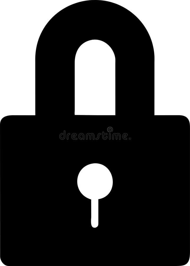 Lock Unlock Icon Design Black and White Stock Vector - Illustration of ...