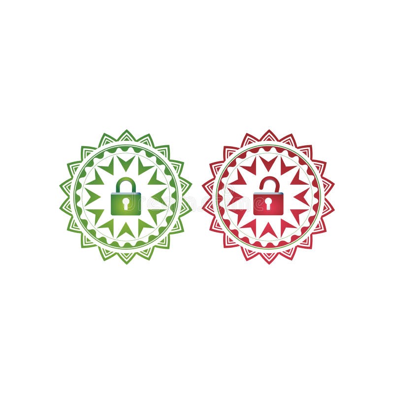 Lock Unlock Icon Symbol for Your Web Site Design Stock Illustration ...