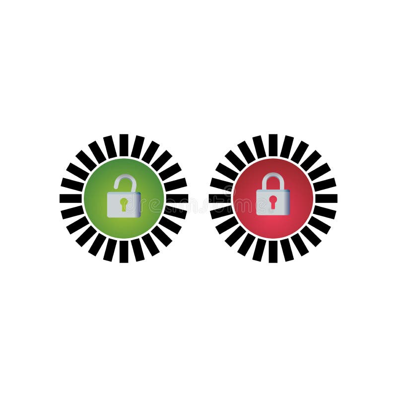 Lock Unlock Icon Symbol for Your Web Site Design Stock Illustration ...