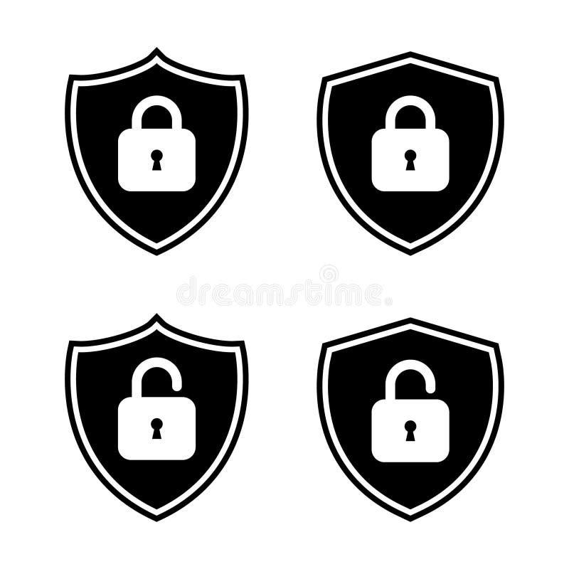Shield Safeguard Badge Green Emblem Stock Vector - Illustration of ...