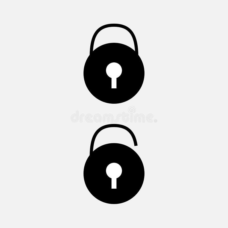Lock and Unlock Icon Vector Stock Vector - Illustration of unlock ...