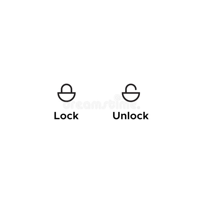 Lock and Unlock Icon Vector. Padlock Symbol UI Design Stock Vector ...