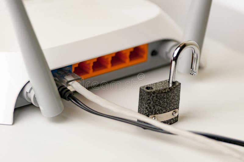 Lock Unlock Security on a Computer. Protecting the Internet Connection ...