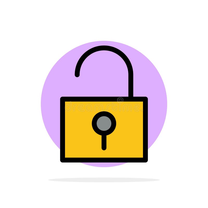 Lock, Unlocked, User Interface Abstract Circle Background Flat Color ... Lock, Unlocked, User Interface Abstract Circle Background Flat Color ...