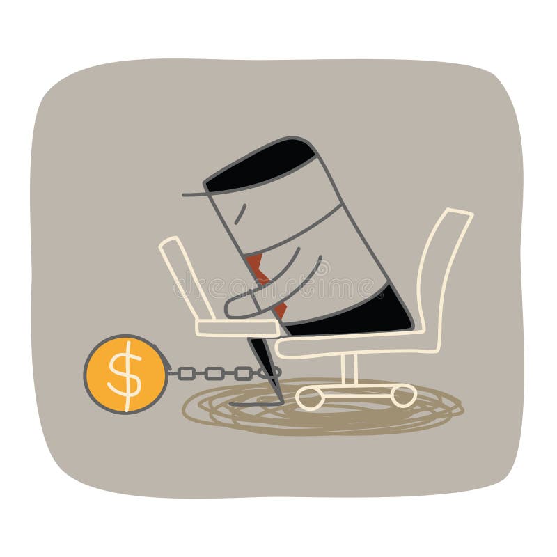 Lock up working hard stock illustration. Illustration of close - 32585895