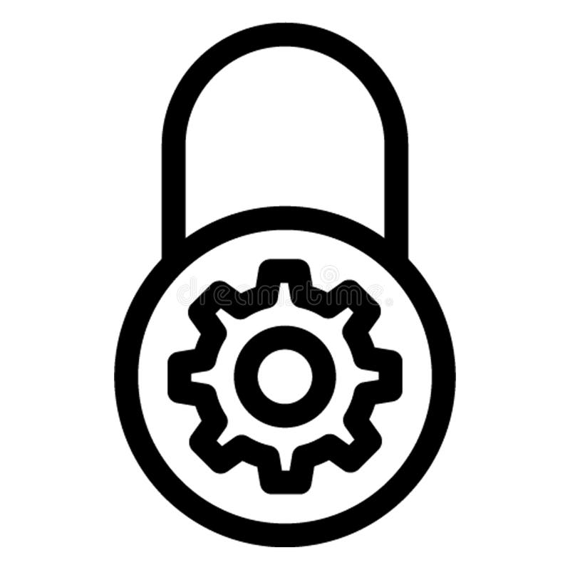 Lock Vector Icon that Can Be Easily Modified or Edit Stock Illustration ...