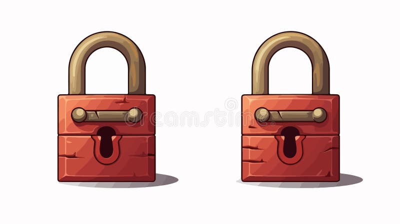 Lock Vector Icon Cartoon Vector Illustration Stock Illustration ...
