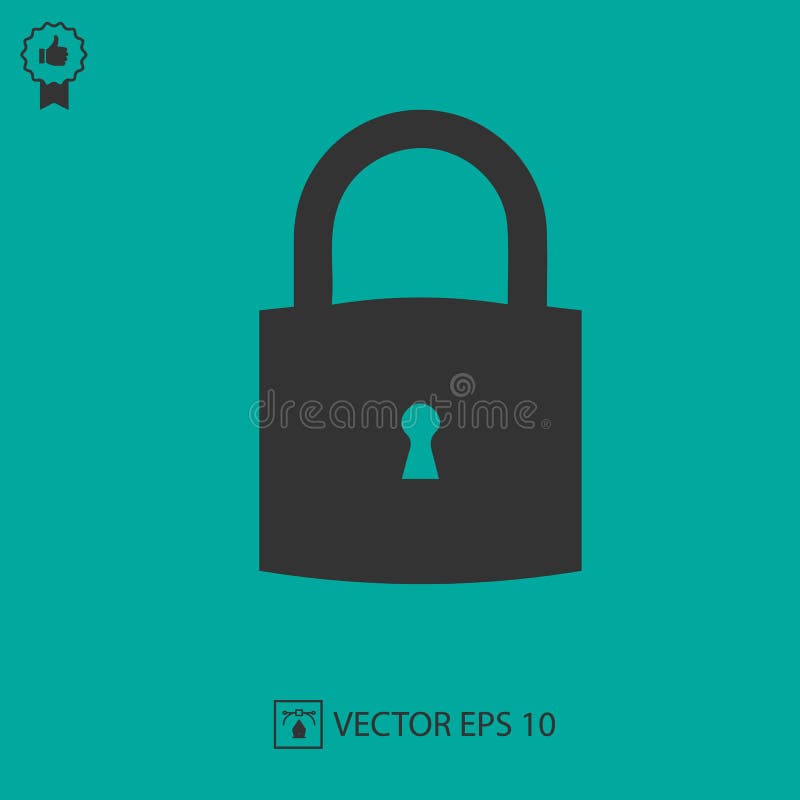 Lock vector icon eps 10 stock vector. Illustration of hole - 173578927