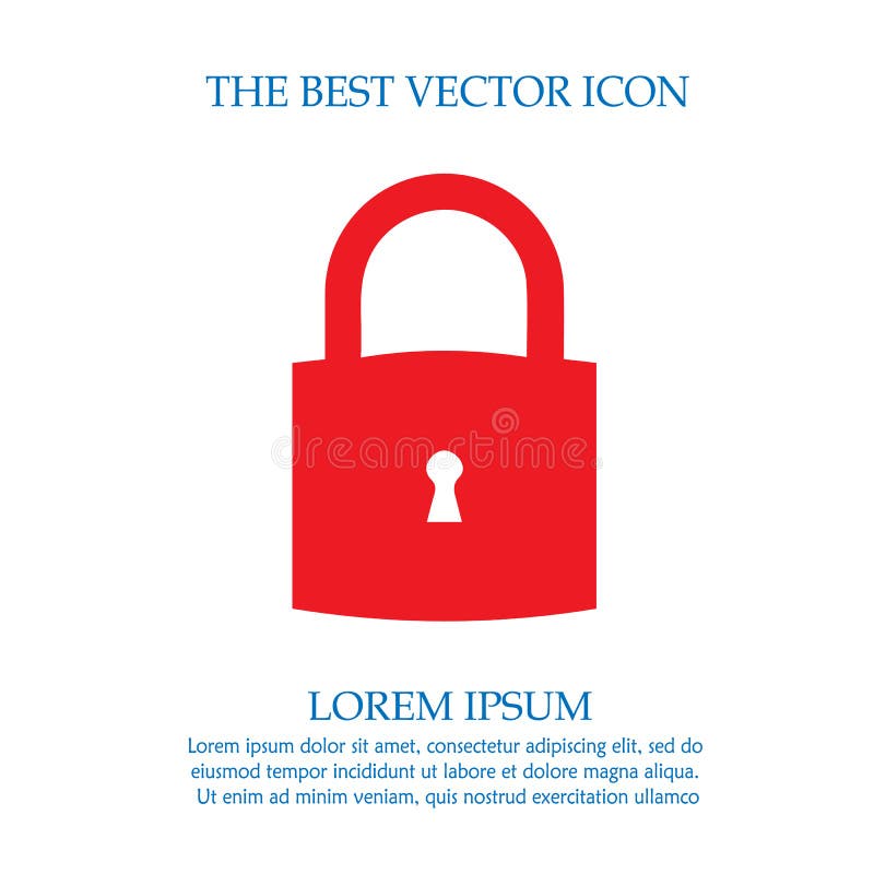 Lock Vector Icon Eps 10. Simple Isolated Illustration Stock Vector ...