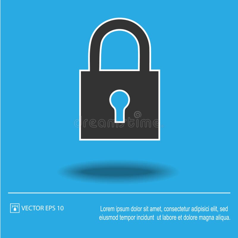 Lock Vector Icon Eps 10. Simple Isolated Illustration Stock Vector ...