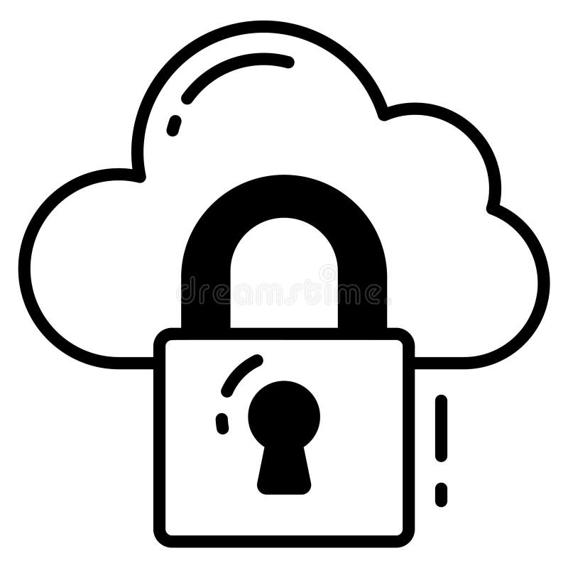 Network Lock, Protection and Security Vector Icons Set Cyber Computer ...