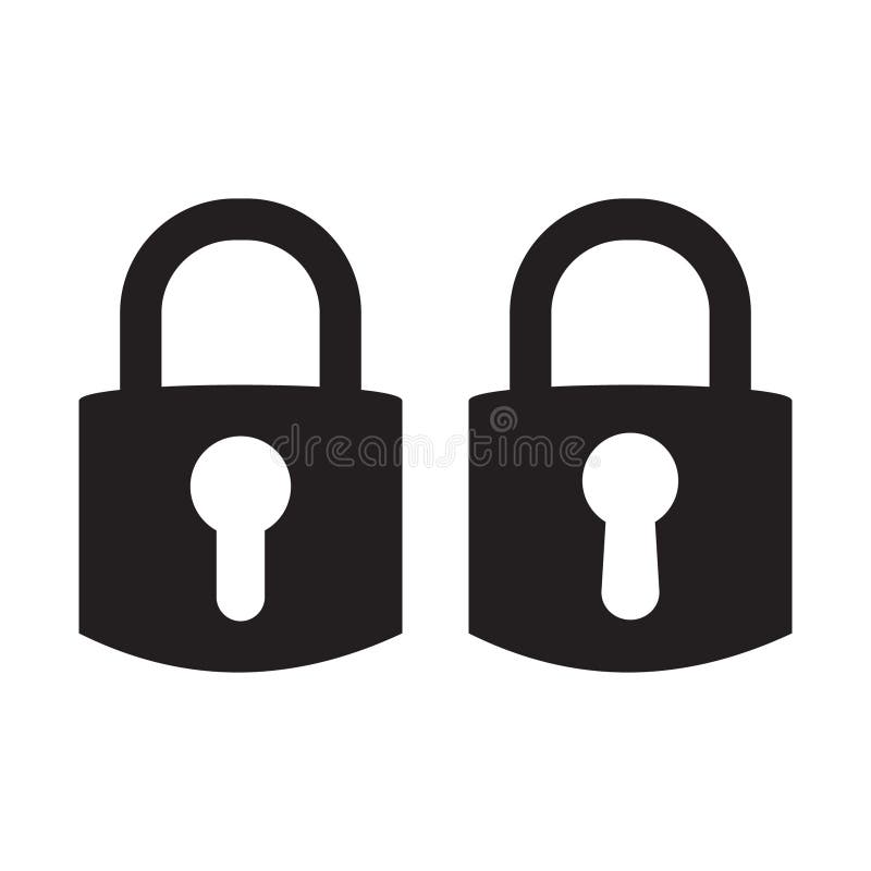 Lock vector icon. stock illustration. Illustration of lock - 141273550