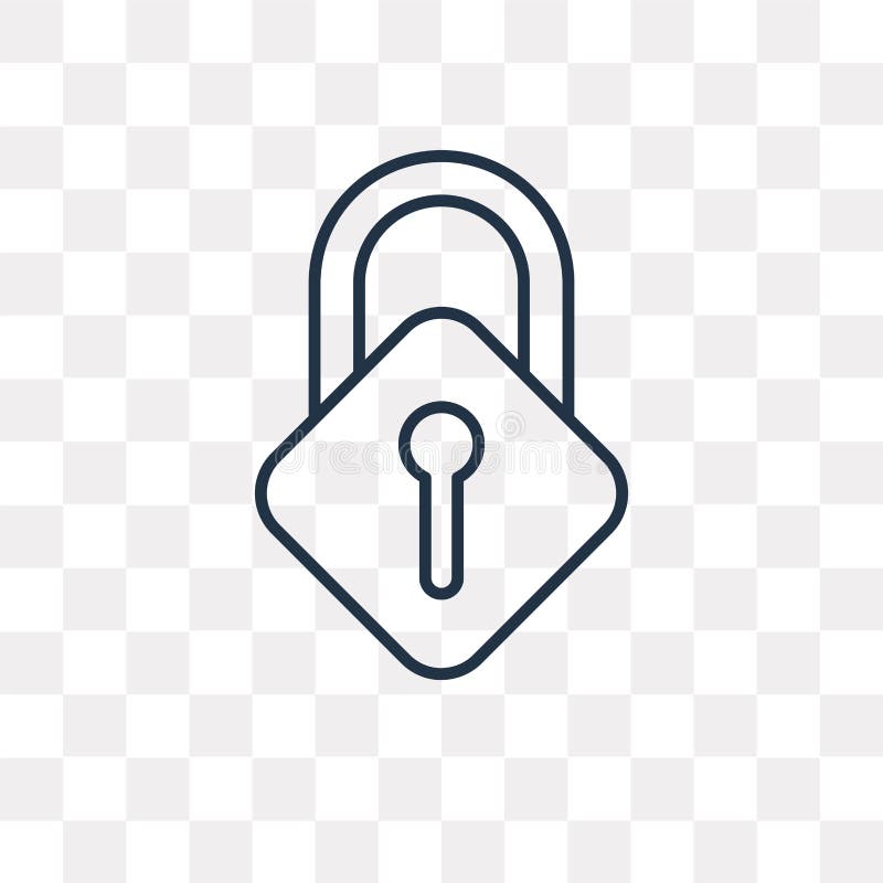Lock Vector Icon Isolated on Transparent Background, Lock Trans Stock ...