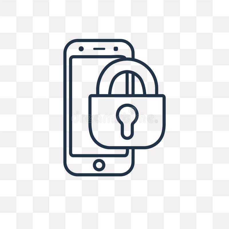 Lock Vector Icon Isolated on Transparent Background, Lock Trans Stock ...