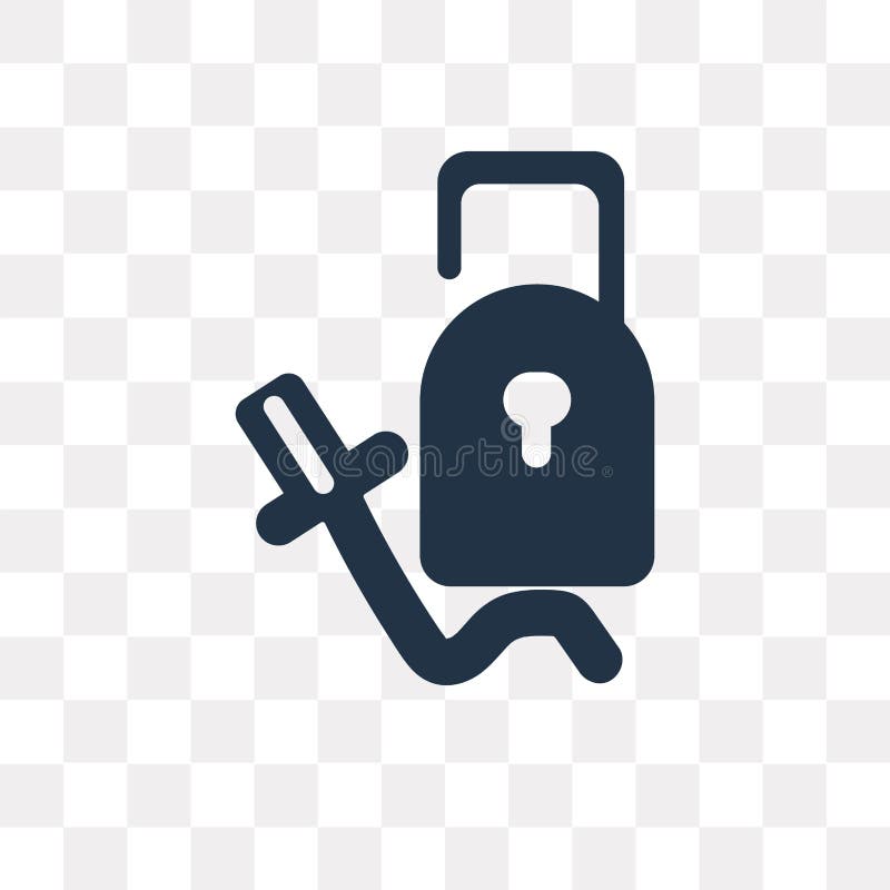 Lock Vector Icon Isolated on Transparent Background, Lock Trans Stock ...