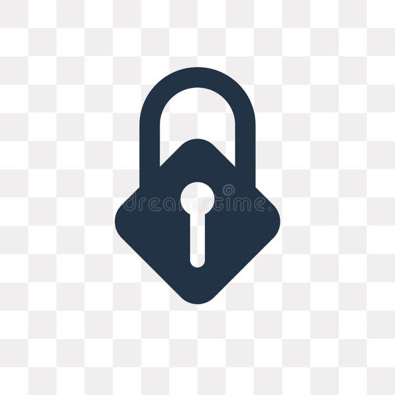 Lock Vector Icon Isolated on Transparent Background, Lock Trans Stock ...