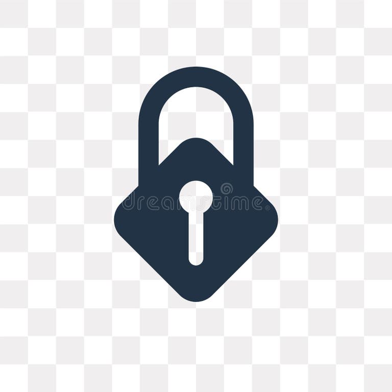 Lock Vector Icon Isolated on Transparent Background, Lock Trans Stock ...