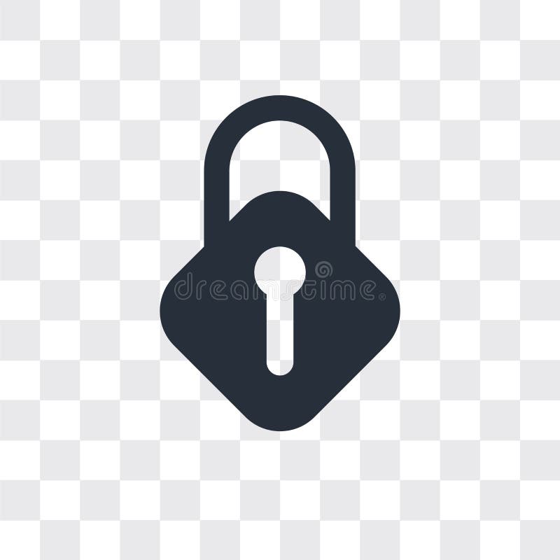 Lock Vector Icon on Transparent Background, Lock Logo Design Stock ...