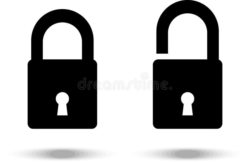 Lock. Vector Illustration stock vector. Illustration of design - 122851905
