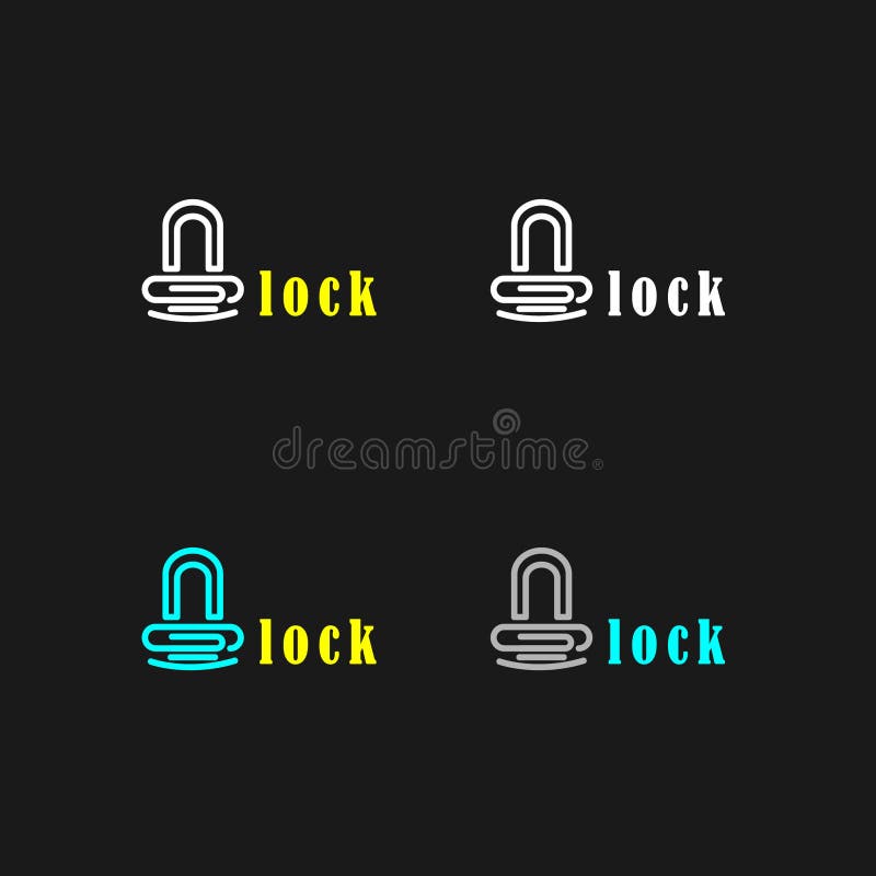 Lock vector logo stock vector. Illustration of secure - 145994682