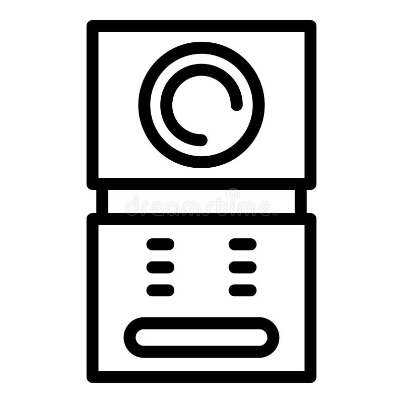 Lock Video Intercom Icon Outline Vector. Door System Stock Vector ...