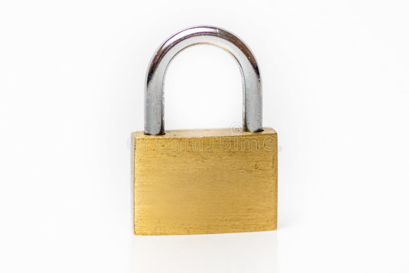 Lock on white background stock image. Image of steel - 64989381