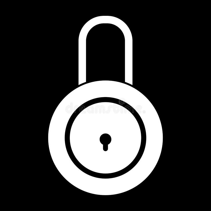 Lock white color icon . stock vector. Illustration of lock - 98345537