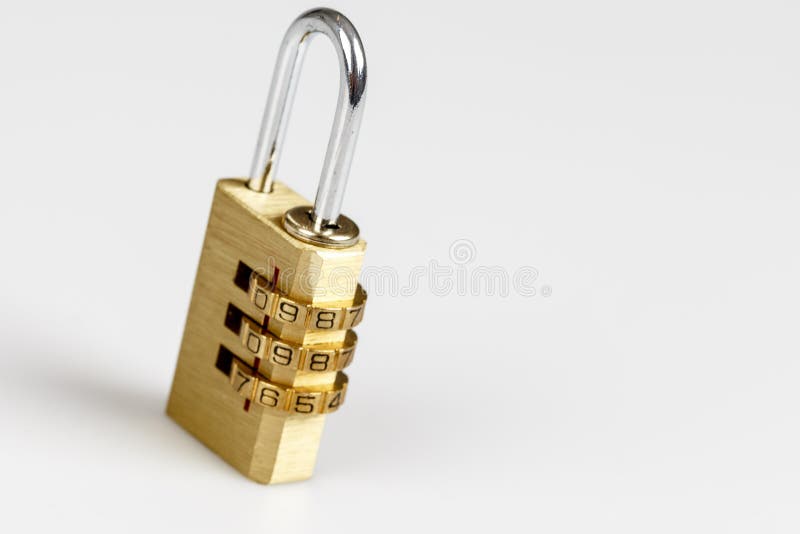 Lock on the White - Security Stock Image - Image of protection, strong ...