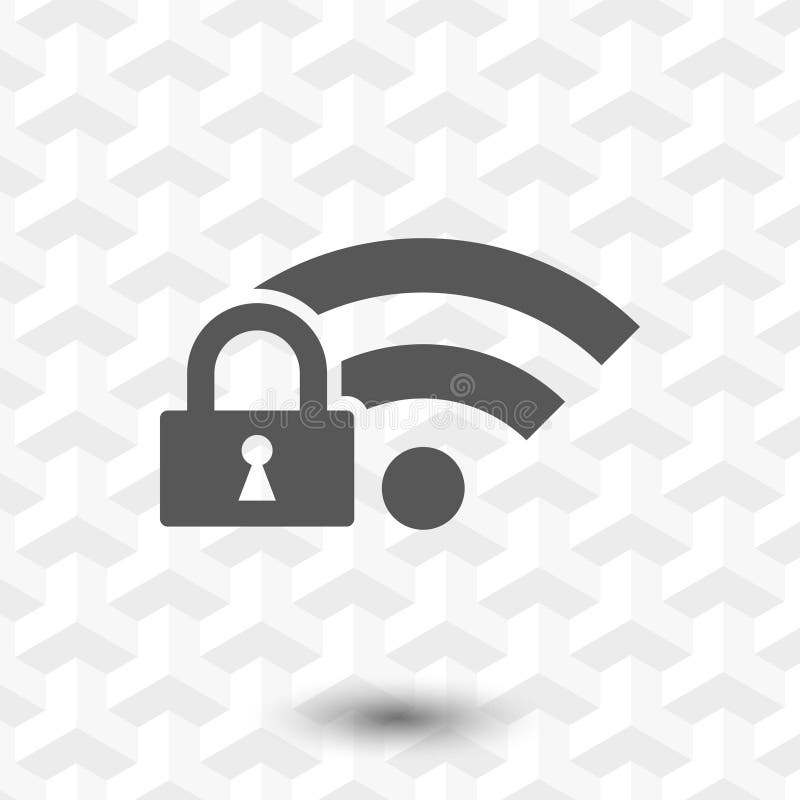 Lock Wifi Icon Stock Vector Illustration Flat Design Stock Vector ...