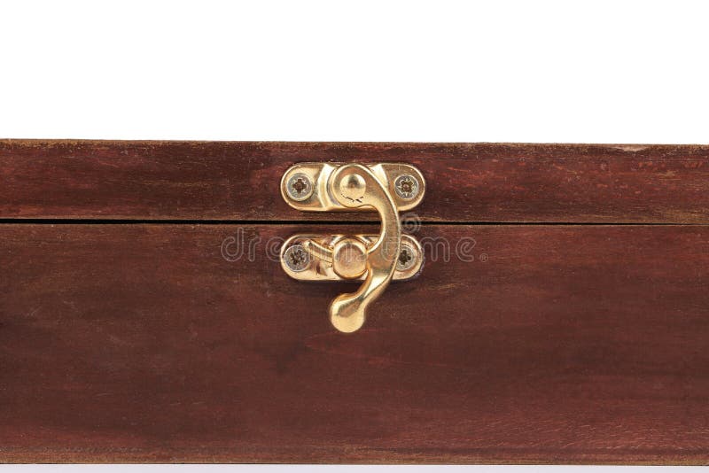 The Lock of a Wooden Casket. Stock Photo - Image of retro, lock: 42527612