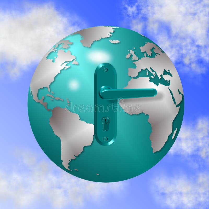 Lock of the world stock illustration. Illustration of shiny - 23880322