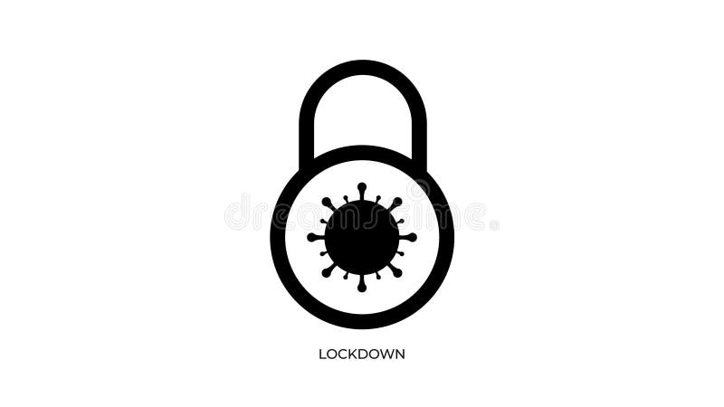 Lockdown Announcement. Simple Word and Lock Animation . Animated Video ...