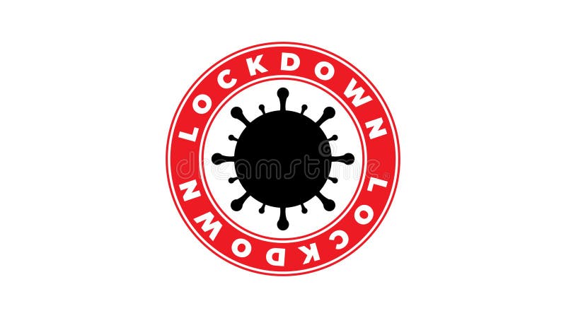Lockdown Announcement. Simple Word and Lock Animation . Animated Video ...