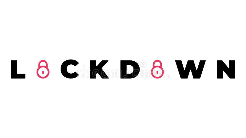Lockdown Announcement. Simple Word and Lock Animation . Animated Video ...