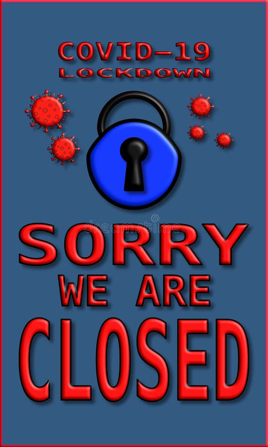 Lockdown Covid-19 Coronavirus Alert Information Stock Illustration ...