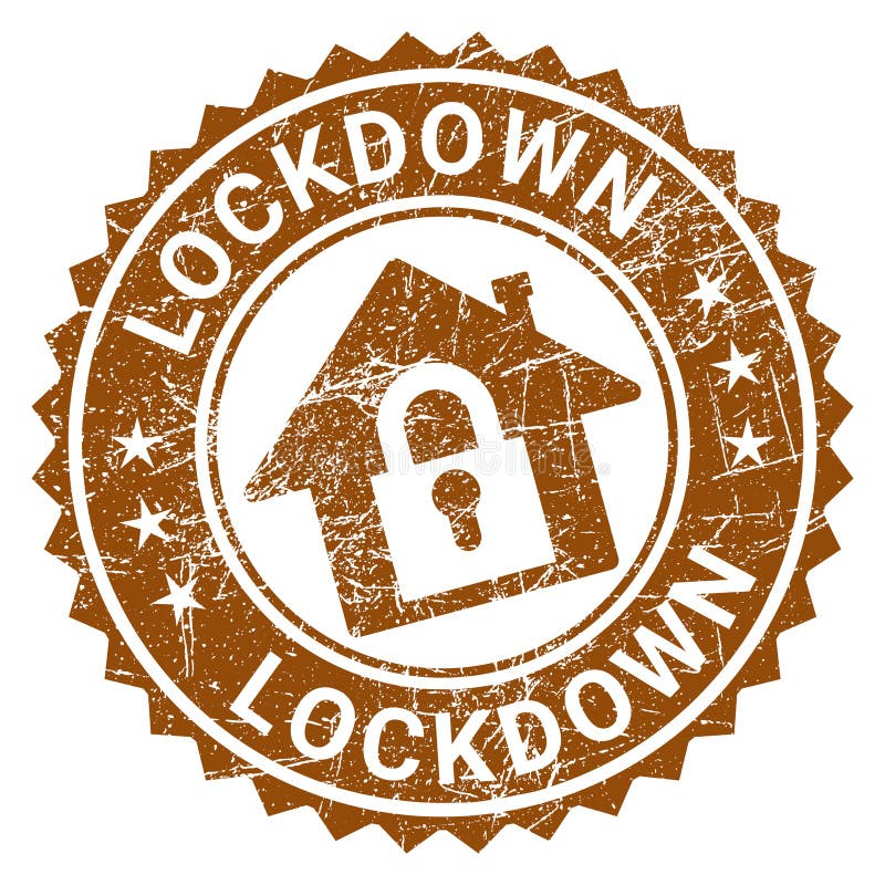 Lockdown Stamp with Red Ink Vector Stock Vector - Illustration of ...