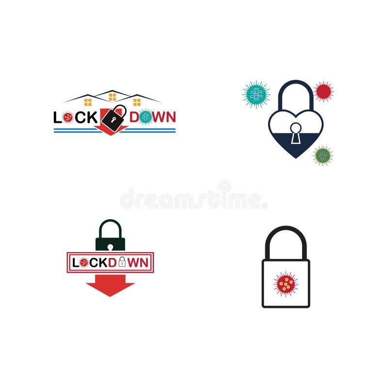 Lockdown stock vector. Illustration of icon, locked - 190608769